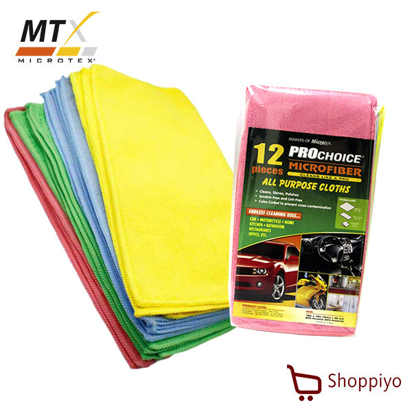 Microtex MTX Prochoice Microfiber All Purpose Cloth 12 pcs (PC-MF12S ...