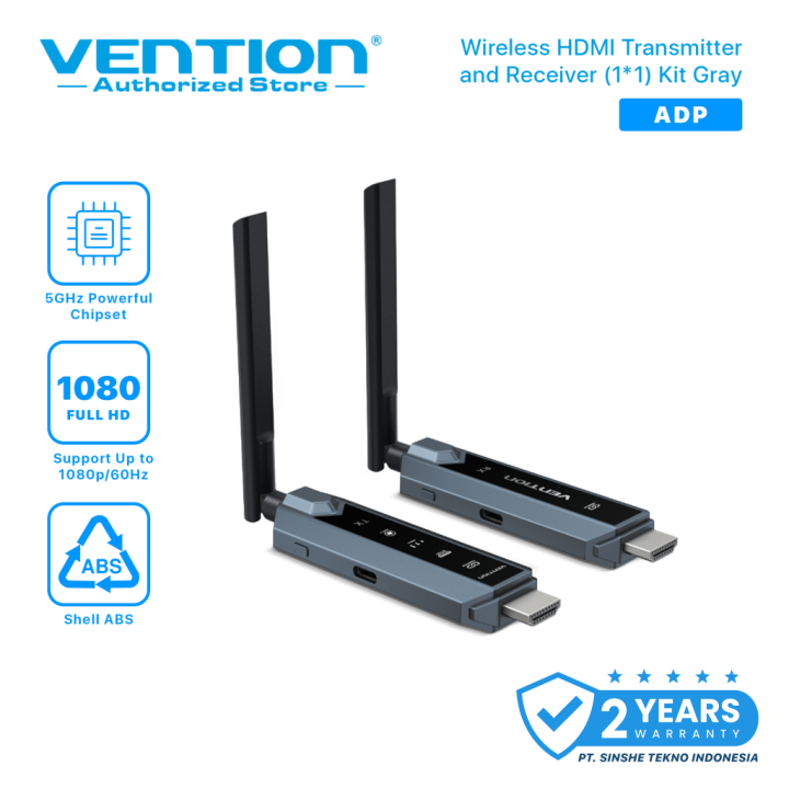 Vention HDMI Wireless Adapter 1080P 200M 5GHz Transmitter Receiver Plug ...