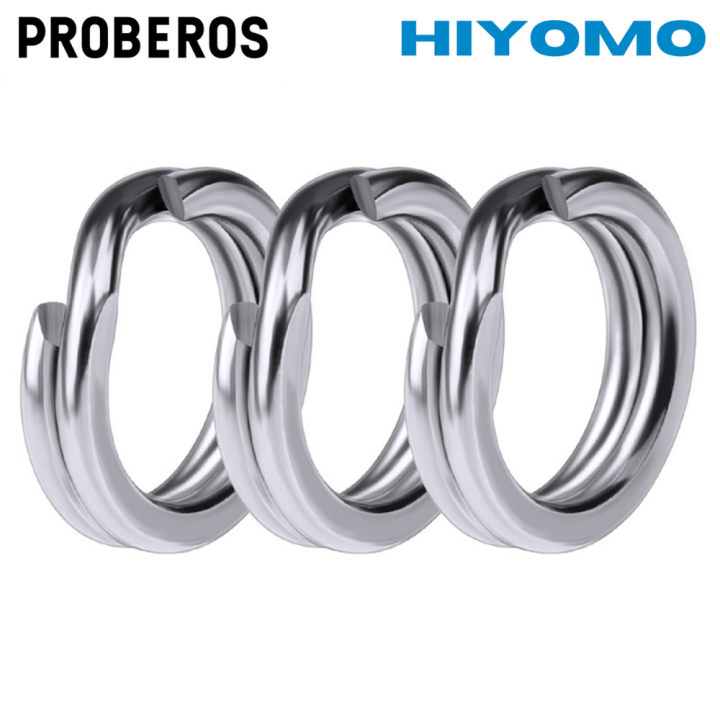 PROBEROS Split Ring Fishing 100pcs Fishing Split Rings for Crank Hard Bait Silver Stainless ...