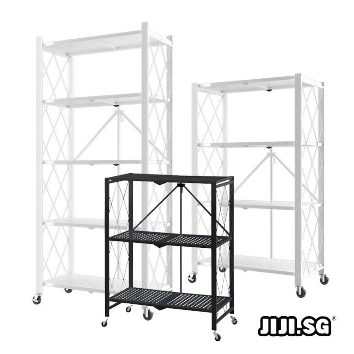 (JIJI.SG) CAMILLE Folding Storage Rack - Fully Foldable EASY INSTALL ...