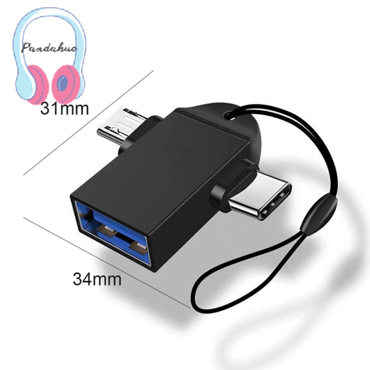 【Pandahuo】 Aluminum Alloy 3 in 1 Android OTG Adapter Mobile Phone ...