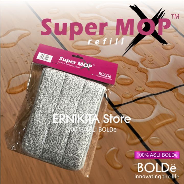 BOLDe KAIN PEL SUPERMOP X - Refill Kain Pel Microfiber Alat Pel Model ...