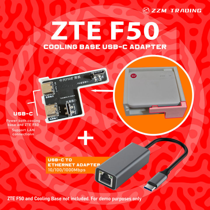 Dock Type-C Power & Ethernet LAN Adapter for ZTE F50 ZZM Trading ...