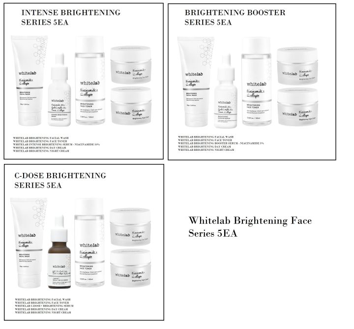 WHITELAB BRIGHTENING FACE SERIES + SERUM with Niacinamide + Collagen ...