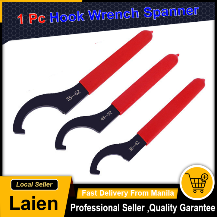 45-48HRC Hook Wrench Spanner Anti-slip Handle Black Oxidized For Round ...