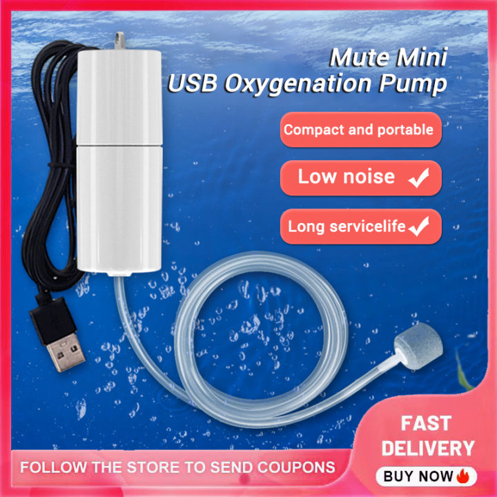 Portable Aquarium Oxygen Air Pump USB Small Oxygenator for Fish Tank ...