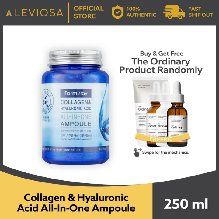 FARM STAY Collagen & Hyaluronic Acid All-In-One Ampoule 250ml | Lazada PH