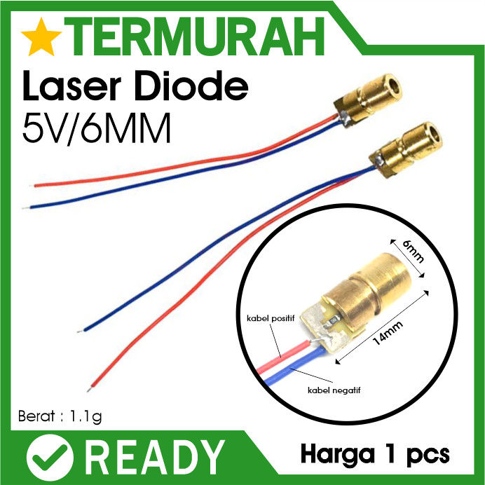 Modul Module Laser Diode 5v Dioda 6mm Arduino Merah Pointer 650nm Dot Lazada Indonesia 