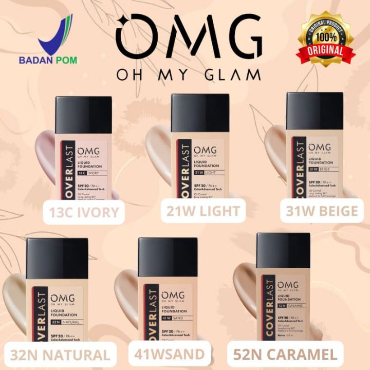 OMG Oh My Glam Coverlast Liquid Foundation SPF 20 25mL | Lazada Indonesia