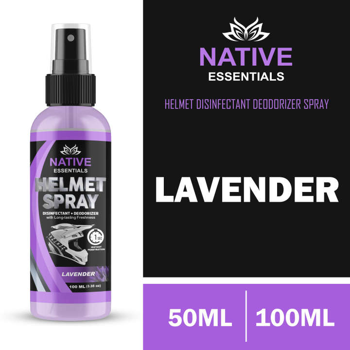 (Lavender scent) HELMET DISINFECTANT DEODORIZER SPRAY antibacterial ...