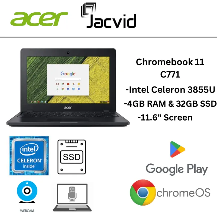 Acer Chromebook 11 C771 4GB Ram 32GB SSD (11.6" / Chrome OS / Support ...