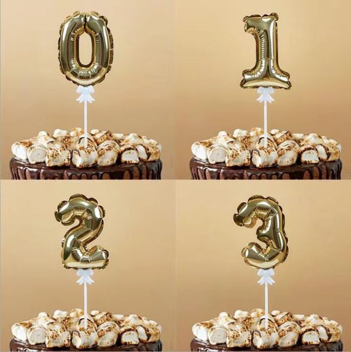 Topper cake balon angka hiasan kue terbaru balon huruf balon latex ...