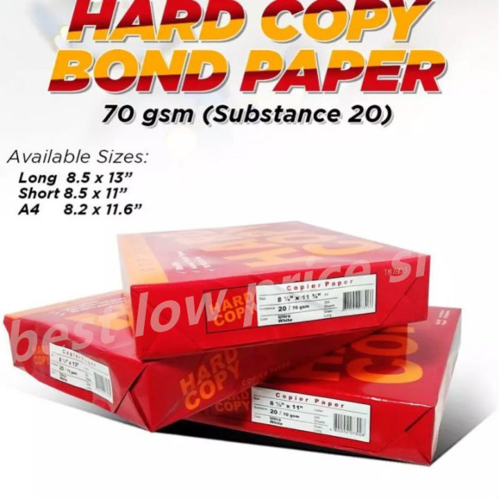 BTS🥇Hard Copy Bond Paper Short | A4 | Long 70gsm & 80gsm Copy Paper ...