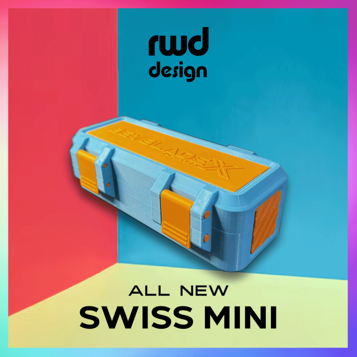 E.Merge RWD for Beyblade X Customizable 3D Printed Swiss Mini Carrying ...