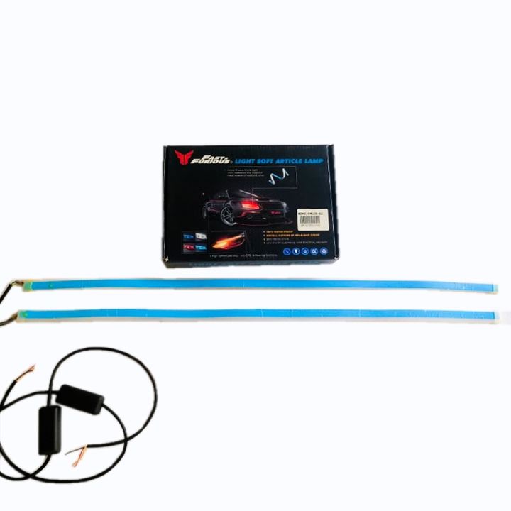 KDKC-DRL05- 2x 60cm White & Amber Dual Color DRL Headlight Tube Type ...