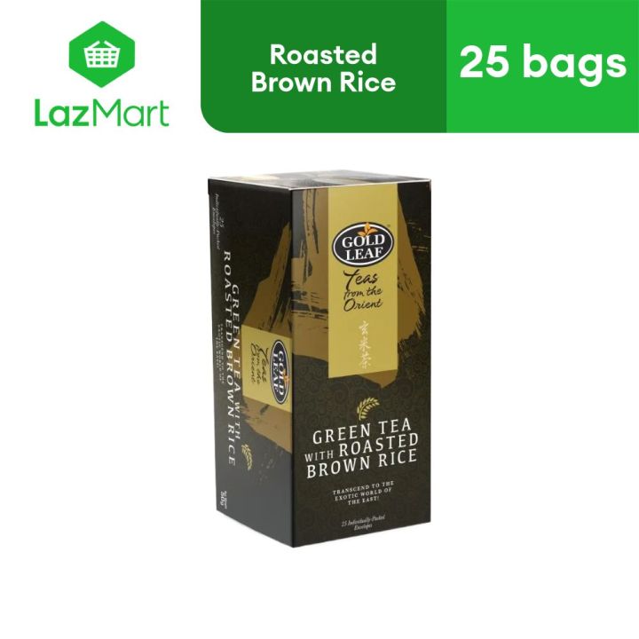 Gold Leaf Oriental Blends: Green Tea with Roasted Brown Rice 25 Teabags ...