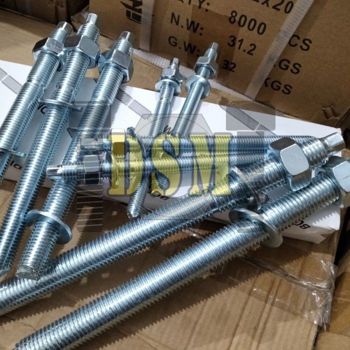 CHEMICAL ANGKUR M20 / STUD BOLT 20 MM / CHEMICAL ANCHOR GRADE 5.8 ...