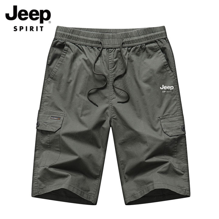 Jeep Spirit Mens Shorts New Large Cotton Thin Cargo Pants Loose