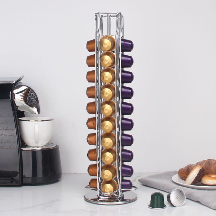 Coffee Capsule Holder Stand 40 Pods Nespresso Capsule Organizer 360 ...