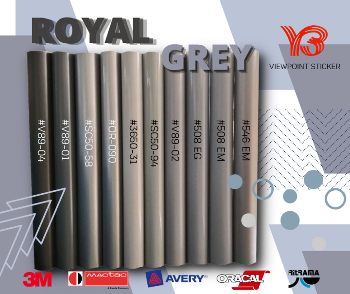 #สติ๊กเกอร์อายุงานสีแดง Royal-GREY รวมสีเทาที่ขายดีและเป็นที่ต้องการ ...