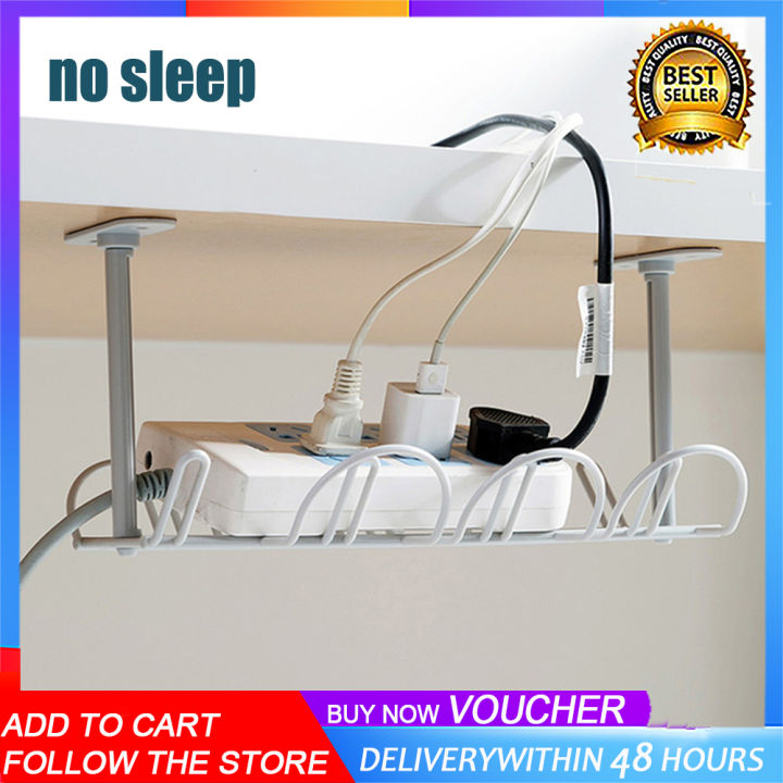 Under Table Storage Rack Cable Rack Table Bottom Rack Outlet Holder ...