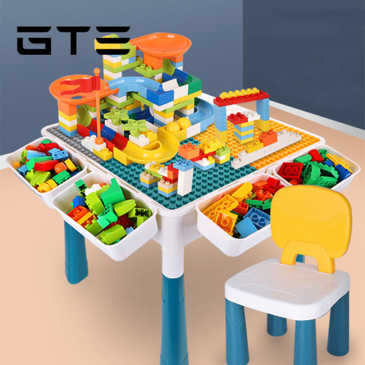 GTE Multifunctional Kids Building Block Table Toy Educational ...