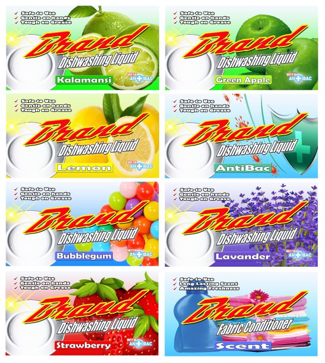 Customized Waterproof Vinyl Sticker For Dishwashing Liquid per Sheet A4 ...