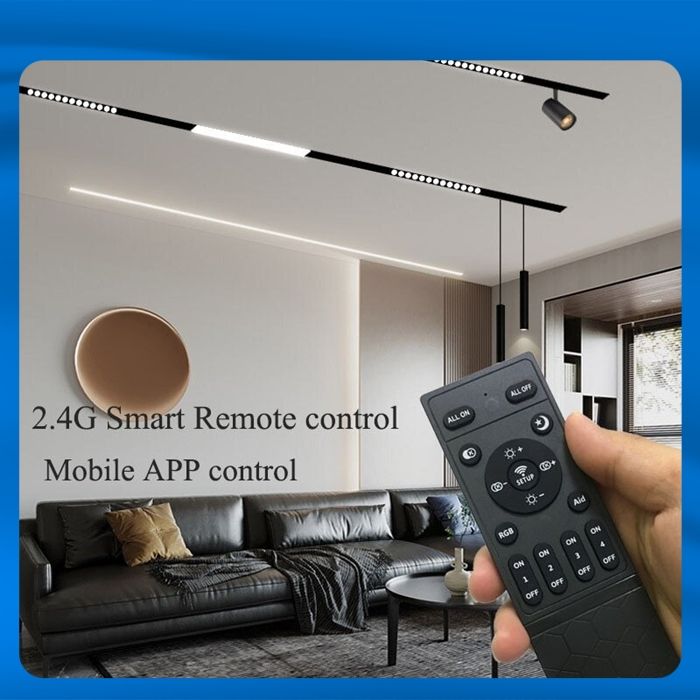 48V Dimmable Remote Control Magnetic Track LED Ceiling Lamp Lighting ...