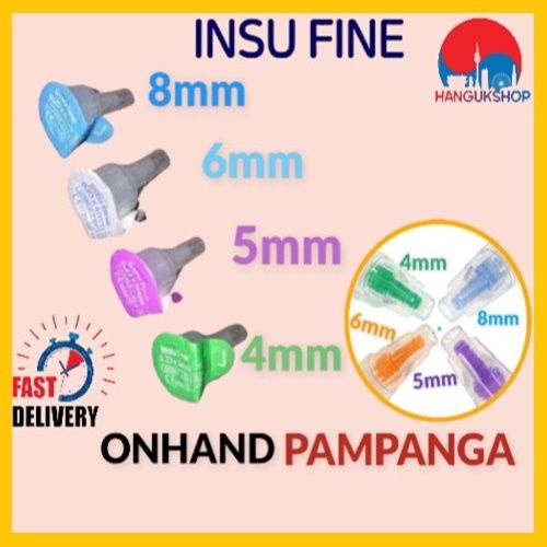 Insufine Insulin Pen Needles 32G(4mm) / 32G(5mm) / 32G(6mm) /31G(8mm ...
