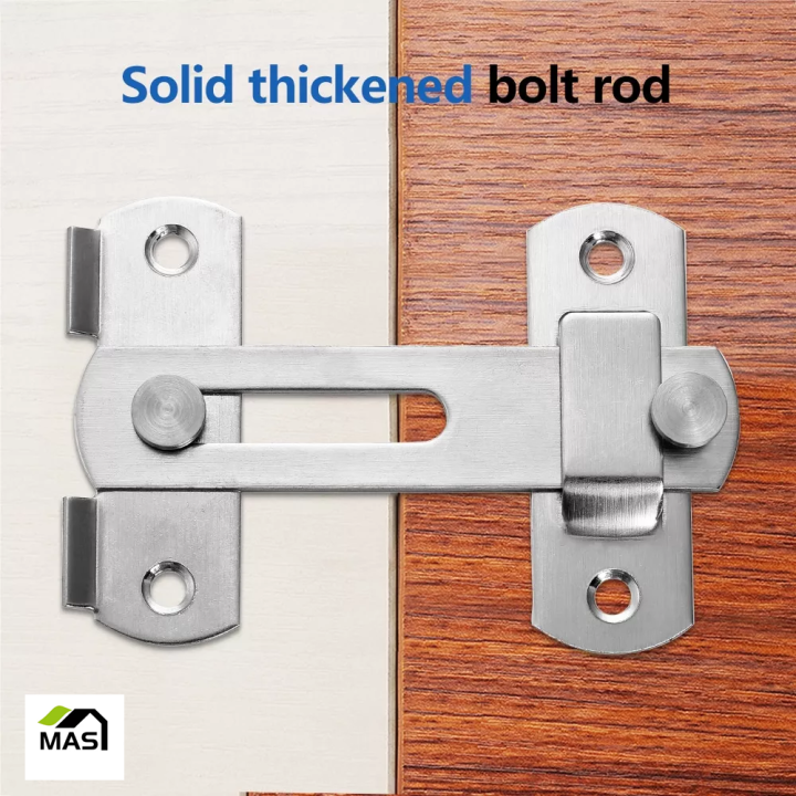 MAS GOODS Door Hasp Latch Lock, Stainless Steel Safety Packlock Clasp ...