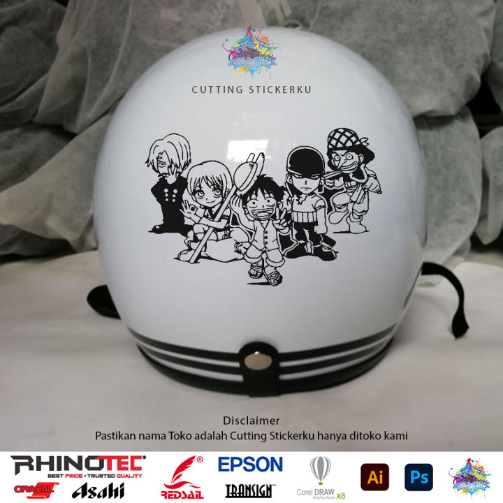 Cutting Stiker Pirates Family Variasi Motor Aksesoris Mobil Helm Anime ...