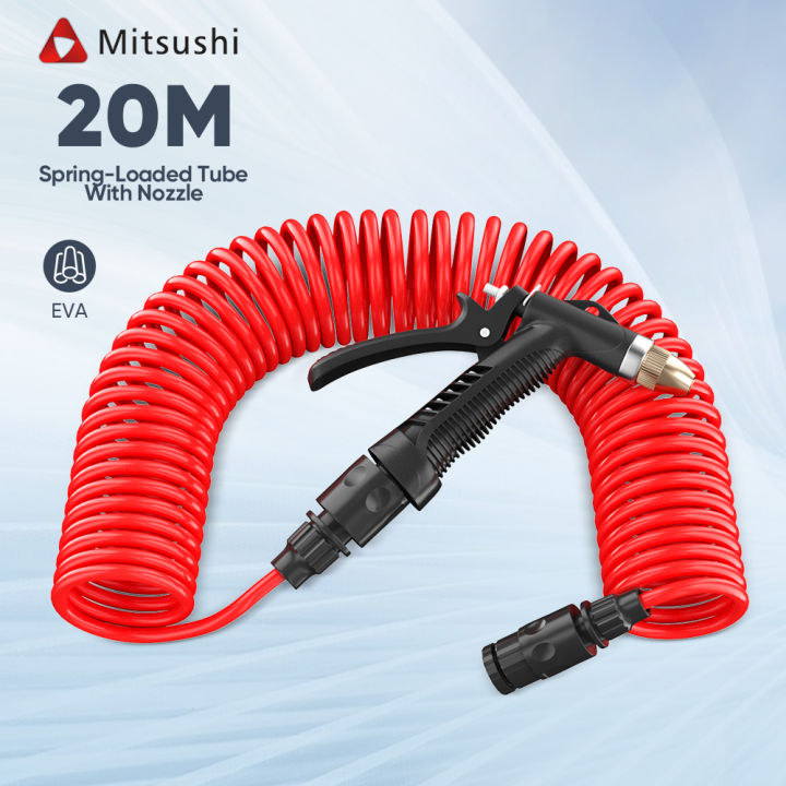 Mitsushi 20M/15M/7.5M Spring Tube Air Hose High Pressure Telescopic ...
