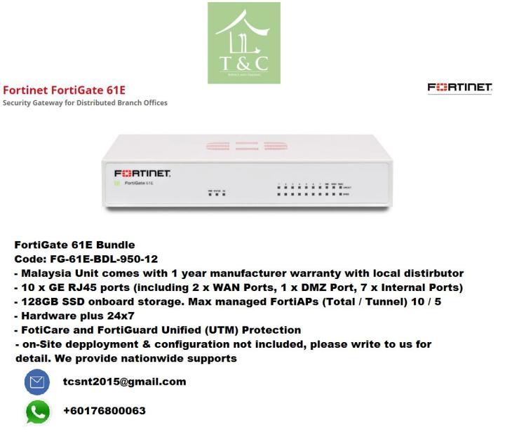 Fortinet FortiGate 61E | Lazada