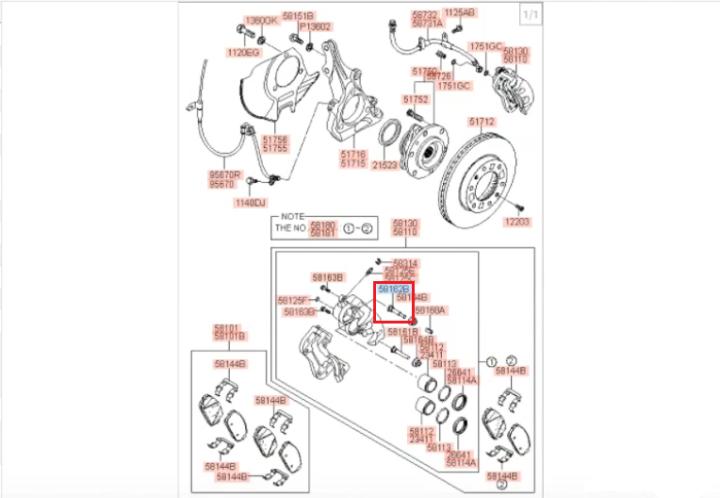 [ORIGINAL] 581624D000 GUIDE ROD (B) KIA CARNIVAL 2005-2014 / 58162 ⚠ ...