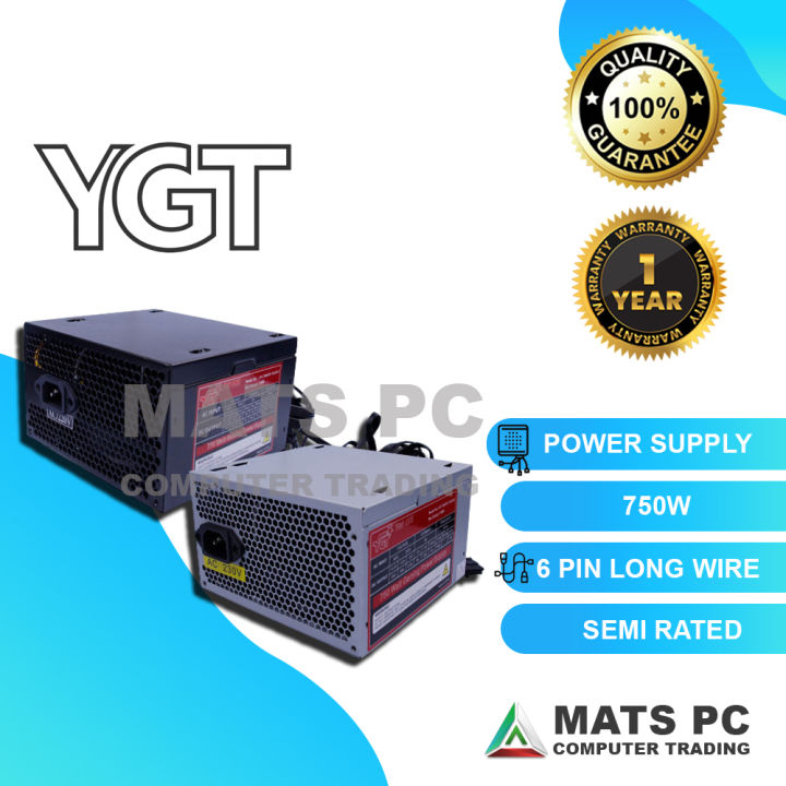 750 WATTS POWER SUPPLY WITH 6 PINS FOR GPU INPLAY | Lazada PH
