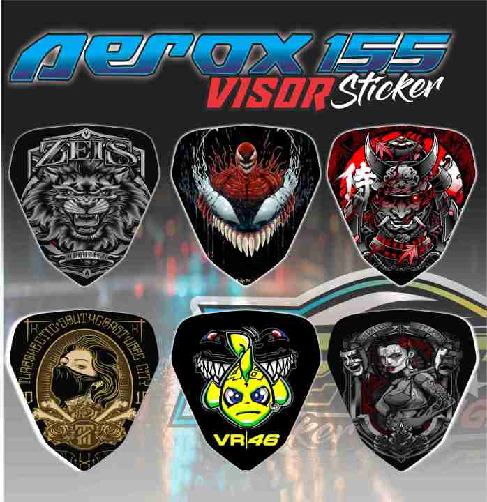 AEROX VISOR STICKER V1 AND V2 FIT | Lazada PH