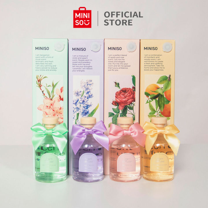 MINISO Diffuser Aromatherapy Reed Diffuser Kapur Parfum Ruangan 50ml ...