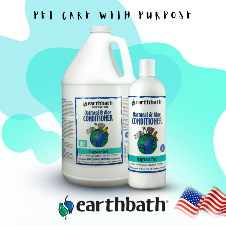 Earthbath Oatmeal&Aloe Vegan Conditioner Fragrance Free เอิร์ธบาธ ครีม ...