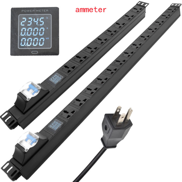 Pdu Power Strip Power Distribution Unit 2 16 Ways Universal Socket 6a Air Switch Us Plug 2m