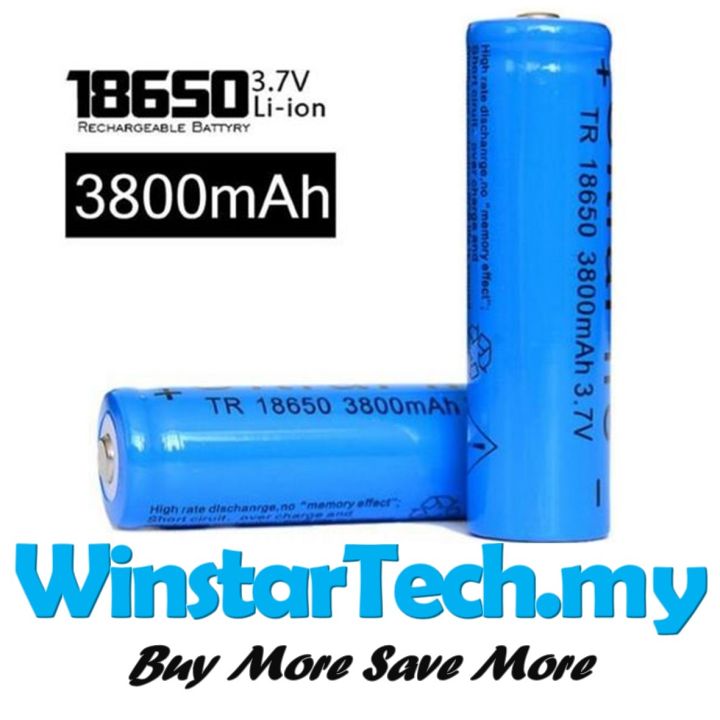 [BEST] LC 18650 3.7V 3800MAH Blue Li-ion Rechargeable Lithium Battery ...