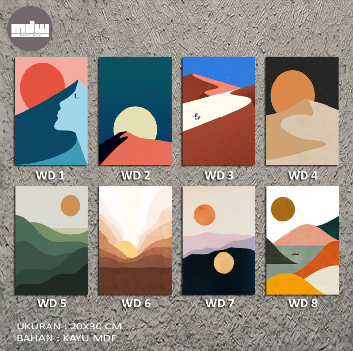 HIASAN DINDING - ART ABSTRAK - AESTHETIC - LUKISAN - POSTER - PAJANGAN ...