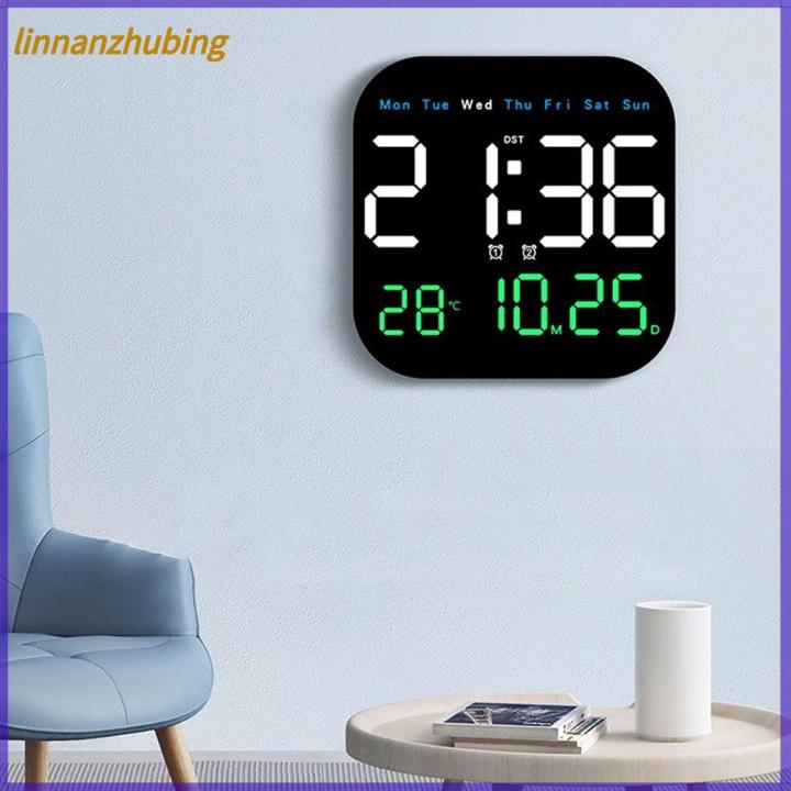 LINNANZHUBING Multi-functional Electronic Wall Clock Wall-mounted ...