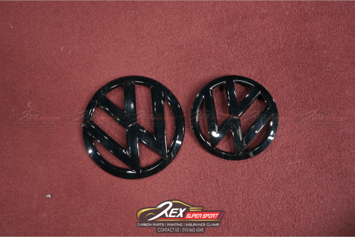 VW Volkswagen Logo Emblem Matte Gloss Black Golf Mk6 Mk7 Mk7.5 Mk8 ...
