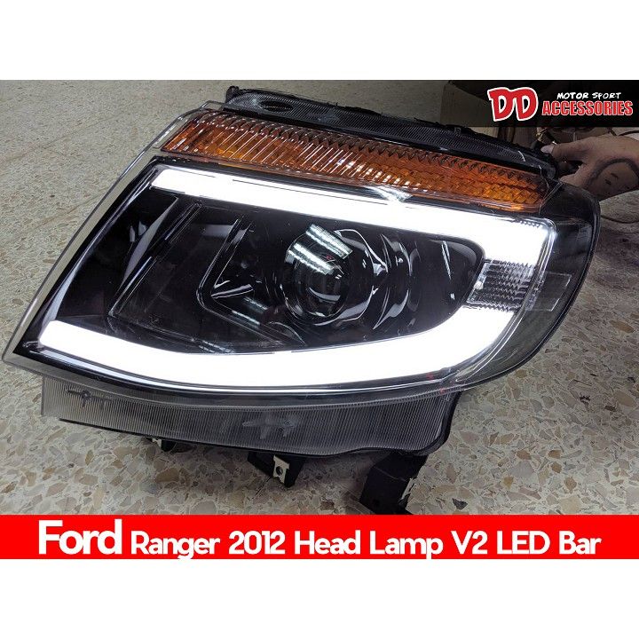 ไฟหน้า Ford ranger 2012 2013 2014 V2 led bar 2เส้น | Lazada.co.th