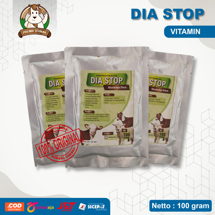 DIA STOP 100 gr - Obat Diare Mencret Hewan Ternak Sapi Kambing Domba ...