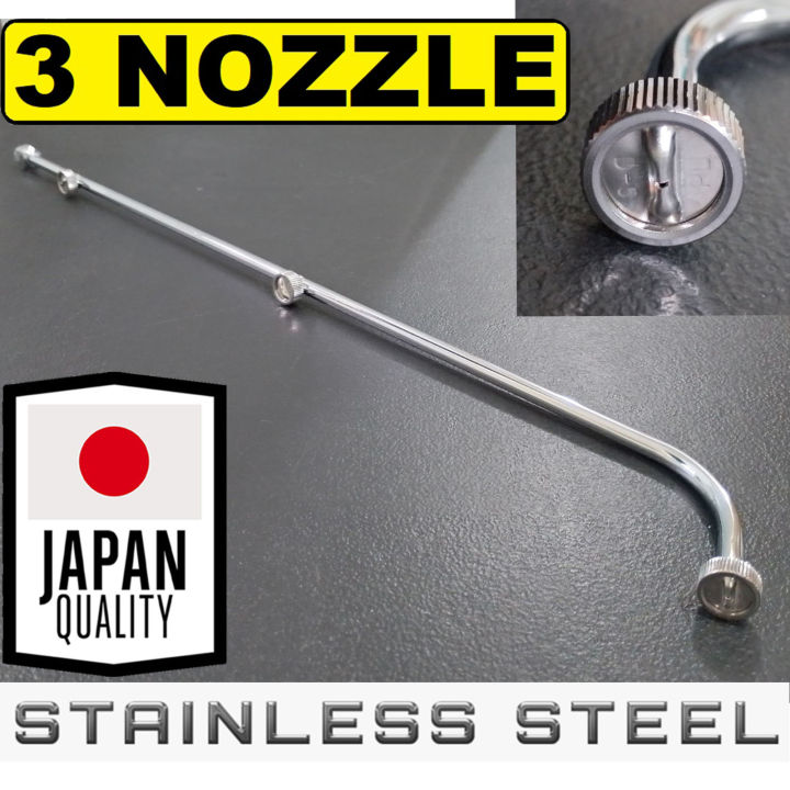 SPRAYER NOZZLE STAINLESS rod Triple Nozzle 3 Wide Spray Misting rod for ...