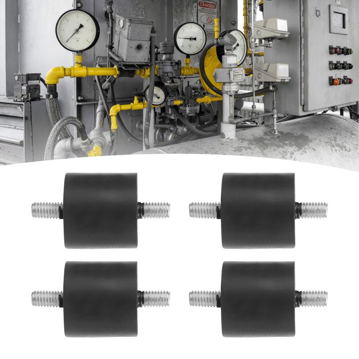 4Pcs Heavy Duty Air Compressor Vibration Isolators M6 Threaded Stud ...