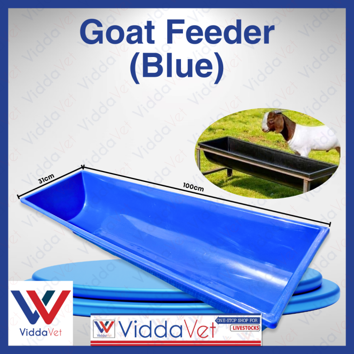 Viddavet Goat Feeder Blue L Plastics Blue Plastic Hay and Grain Feeder | Lazada PH