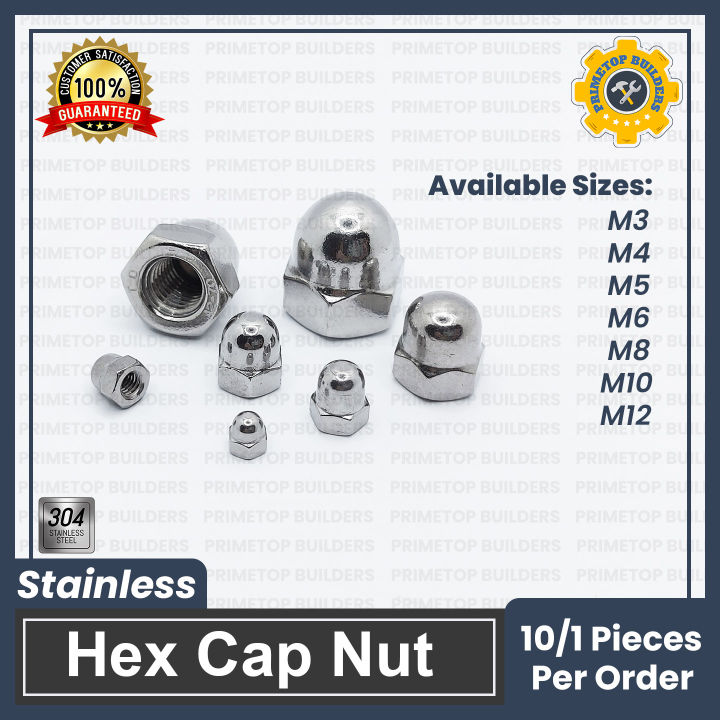 STAINLESS Cap Nut / Acorn Cap /Dome Nut or Capnut Nut (10pieces ...