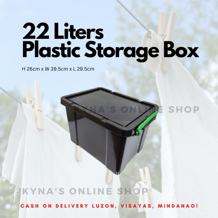 Storage Box 22 Liters High Quality Plastic Heavy Duty 22L | Lazada PH